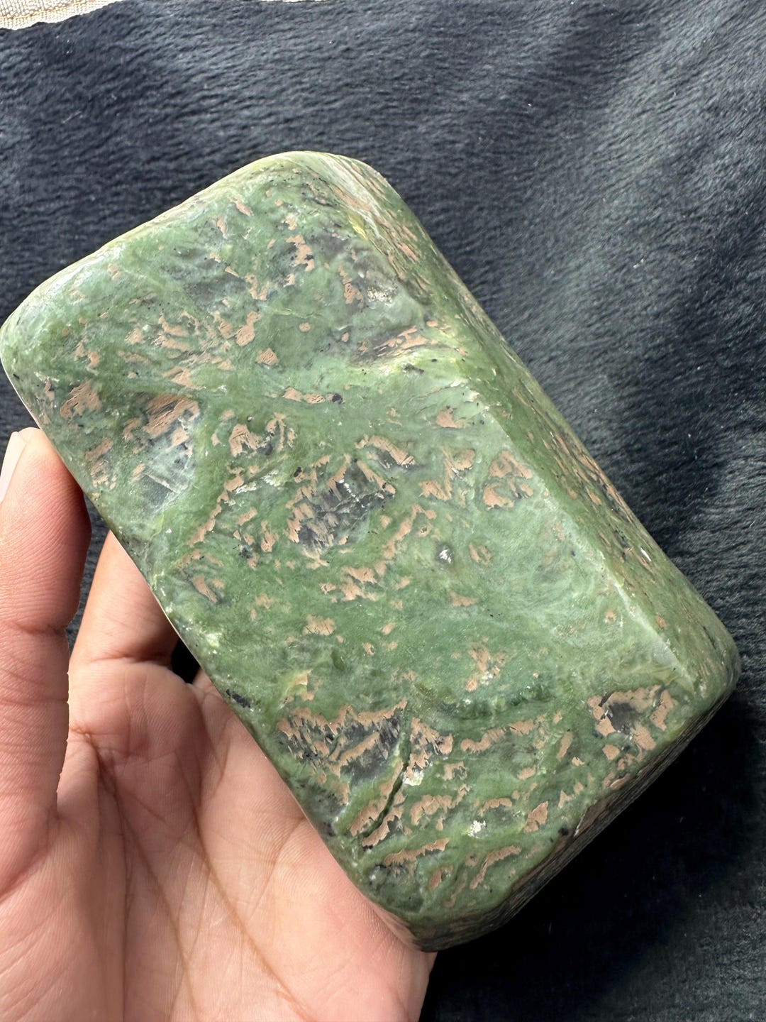 Wonderful 1kg Natural Nephrite Jade Stone | Large Green Crystal Mineral ...