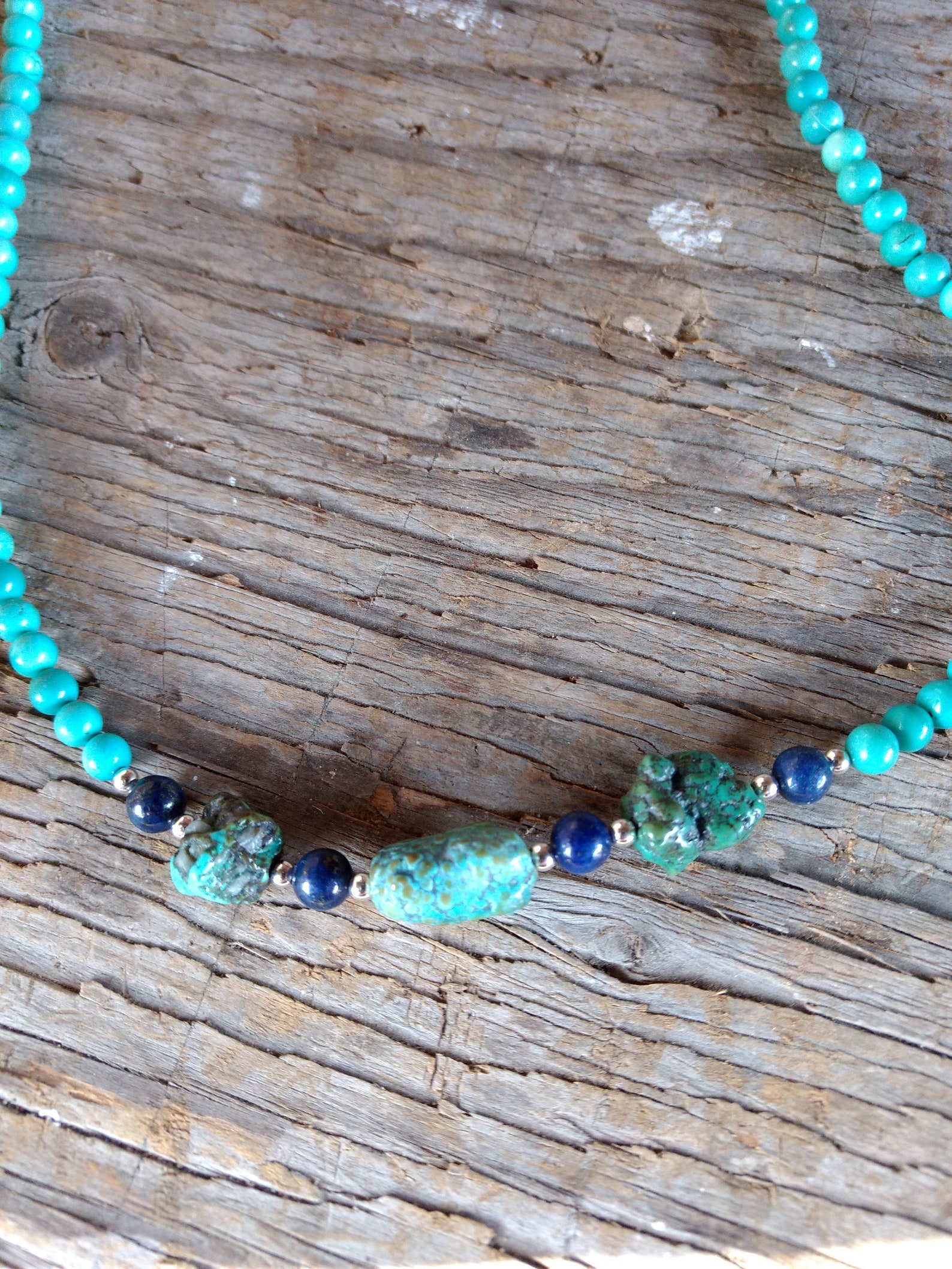 TURQUOISE & LAPIS LAZULI Necklace - Etsy