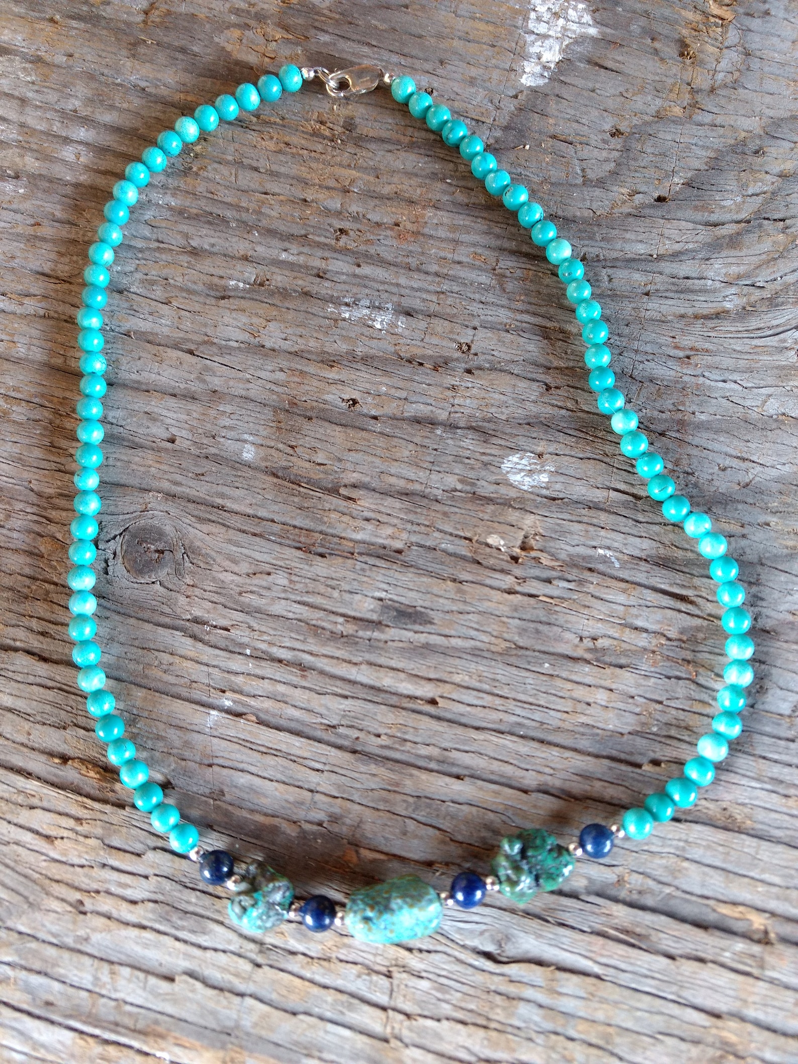 TURQUOISE & LAPIS LAZULI Necklace - Etsy