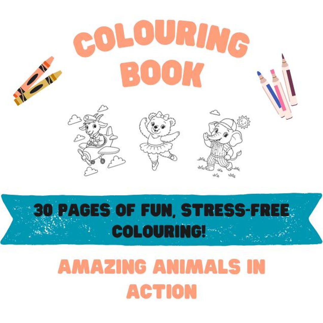 Stress-free, Fun Amazing Animals Coloring Book PDF – 30 Printable Pages ...
