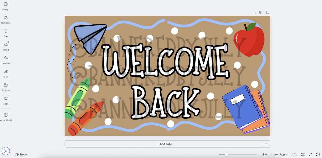 Editable Back to School Banner Template - Etsy