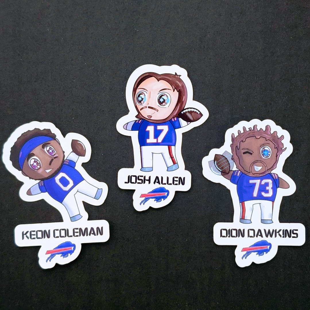 Buffalo Bills Anime Chibi Stickers - Hand Drawn! - Etsy