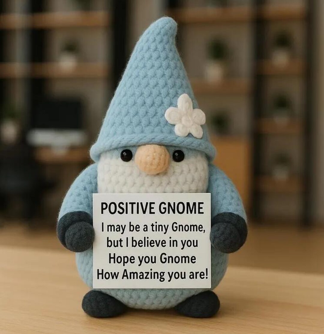 Handmade Crochet Christmas Gnome Doll,positive Gnome,perfect Holiday ...