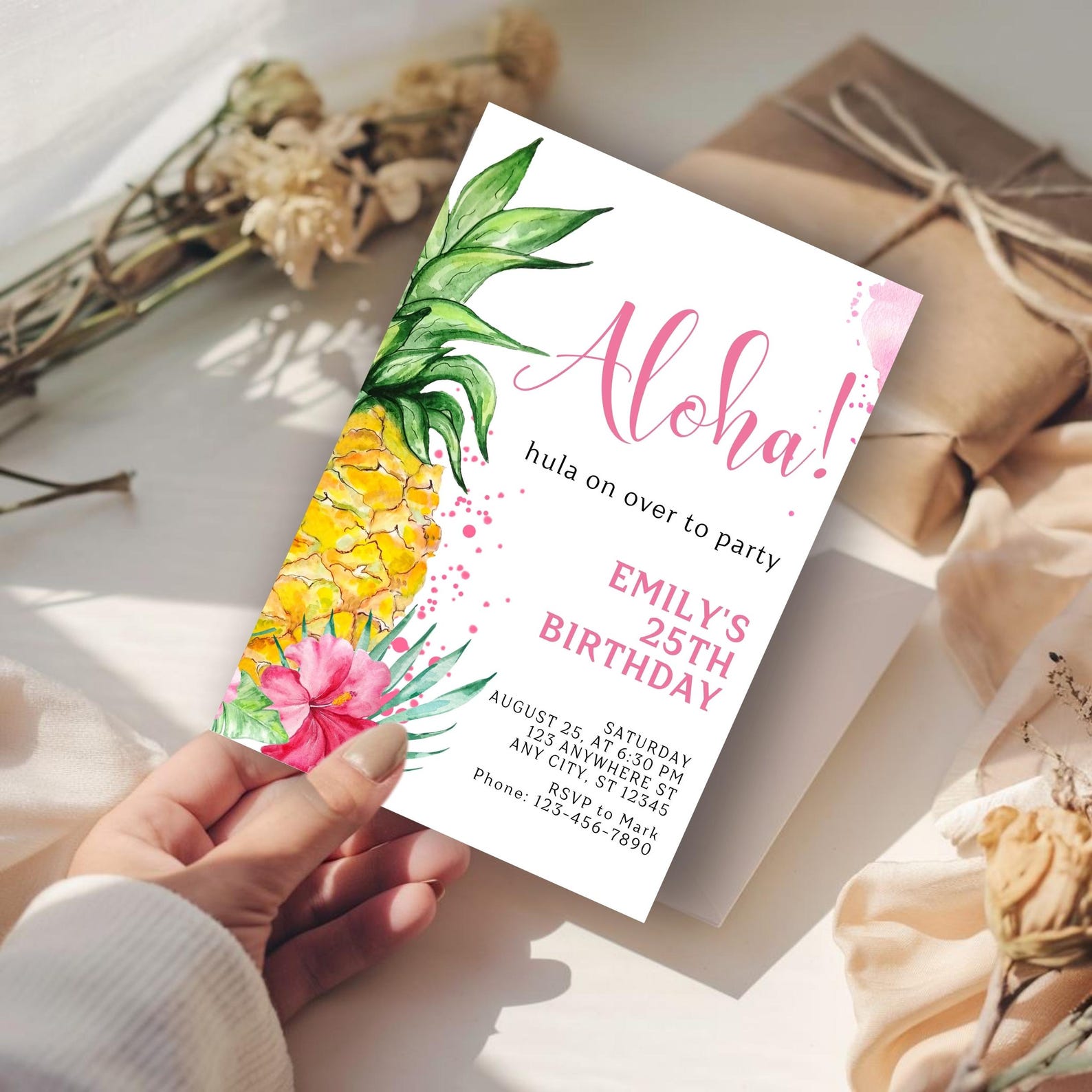 Birthday Invitation Card / Digital Card / Printable / Editable Card ...