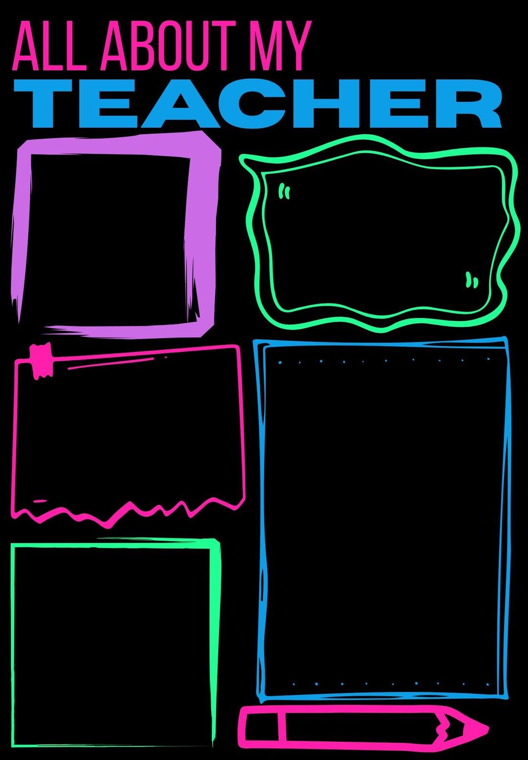 Editable Get to Know Your Teacher Template | Back to School Teacher ...