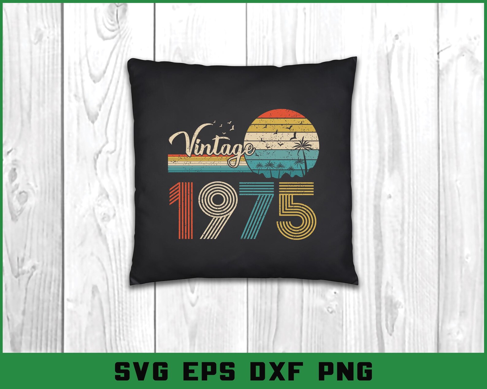 Retro 1975 Birthday SVG: Vintage Milestone Design (digital Download - Etsy