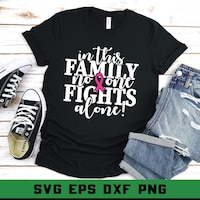 In This Family No One Fights Alone Heart Ribbon Svg Png - Etsy