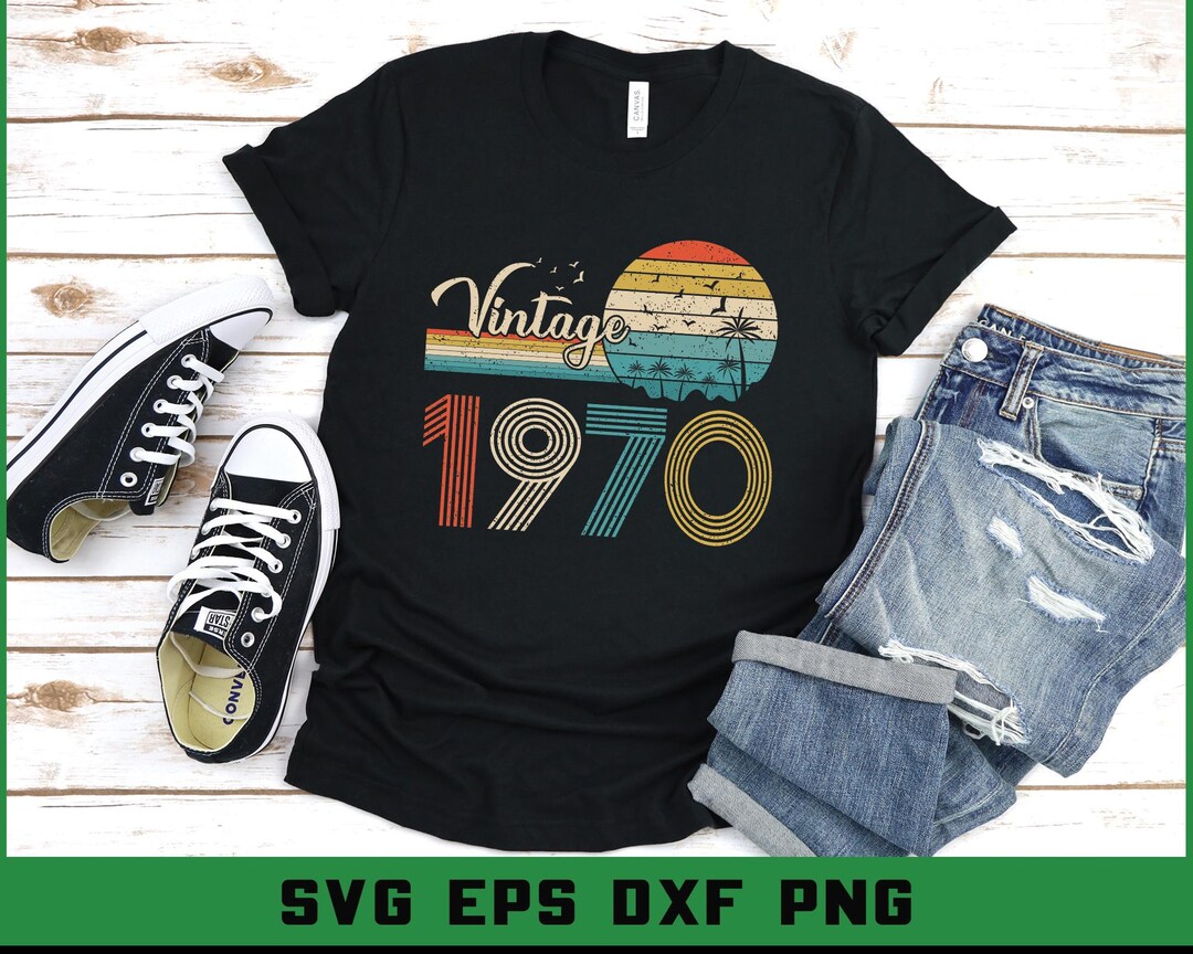 Vintage 1970s Birthday SVG: Retro Cut File (digital Download - Etsy