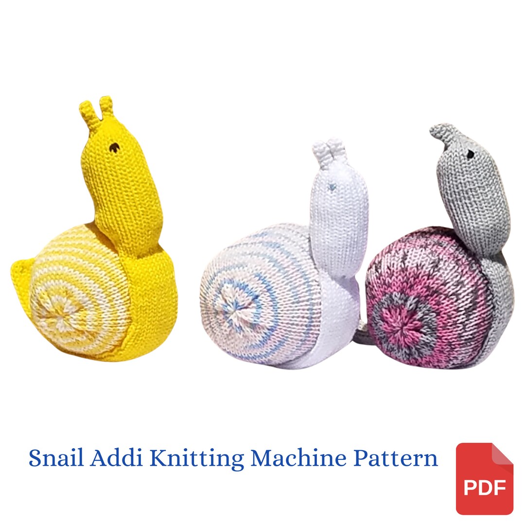 Addi Knitting Machine Pattern, Snail Plush Toy Circular Knitting ...