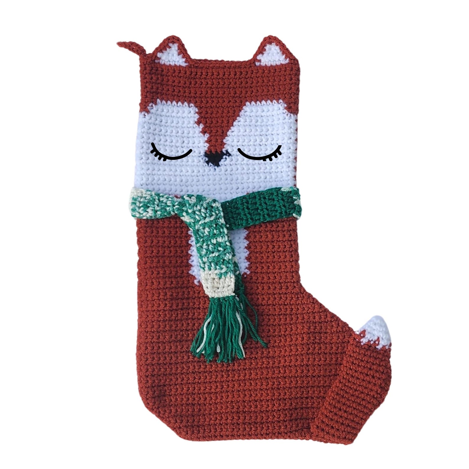 Fox Christmas Stocking Crochet Pattern - Etsy