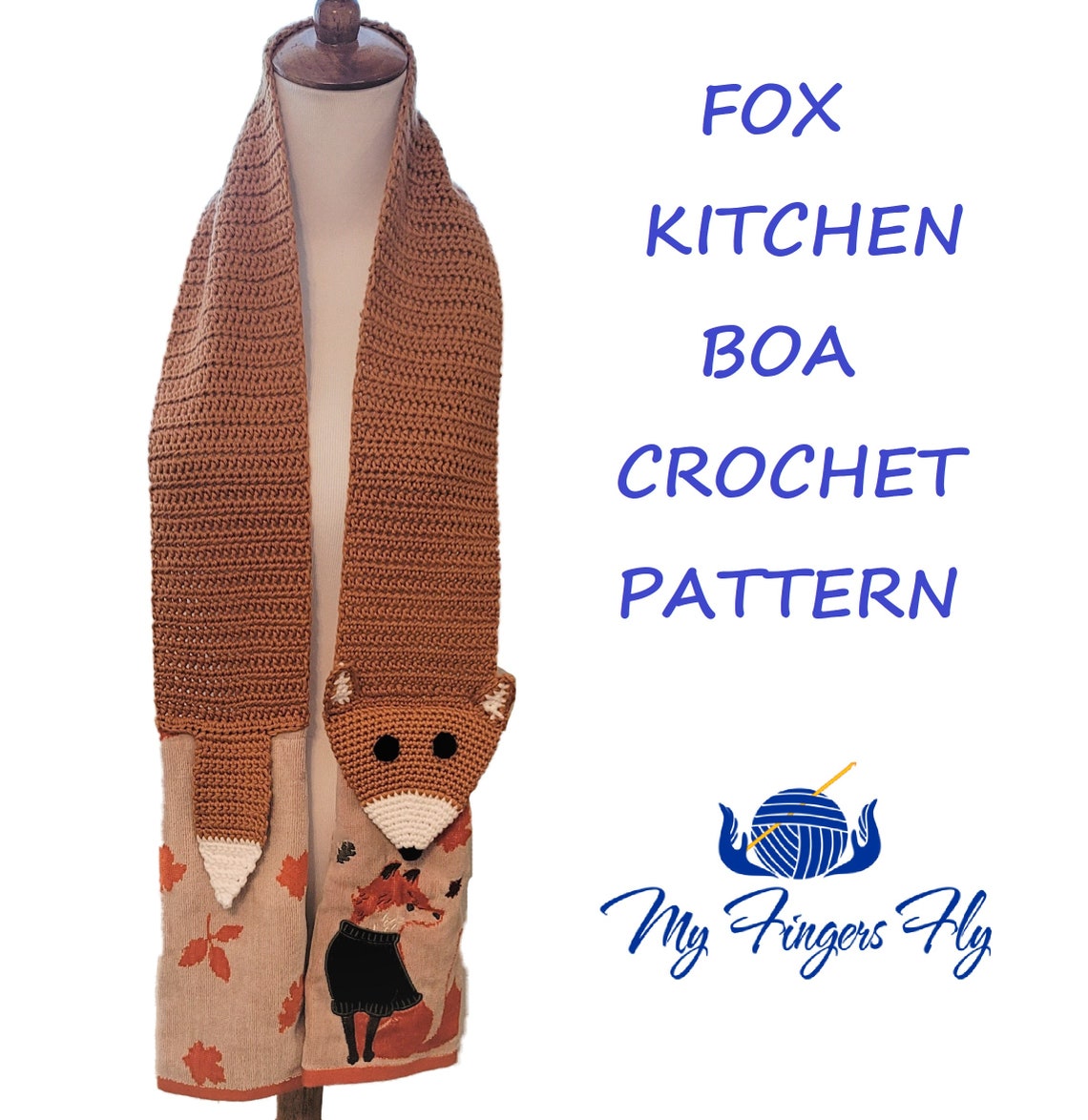 Fox Crochet Pattern Fox Kitchen Boa Crochet Pattern Fox - Etsy