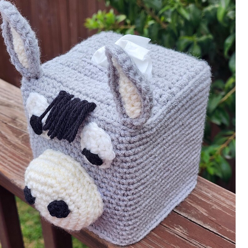 Donkey Tissue Box Cover Crochet Pattern – Amigurumi Home Decor PDF - Etsy