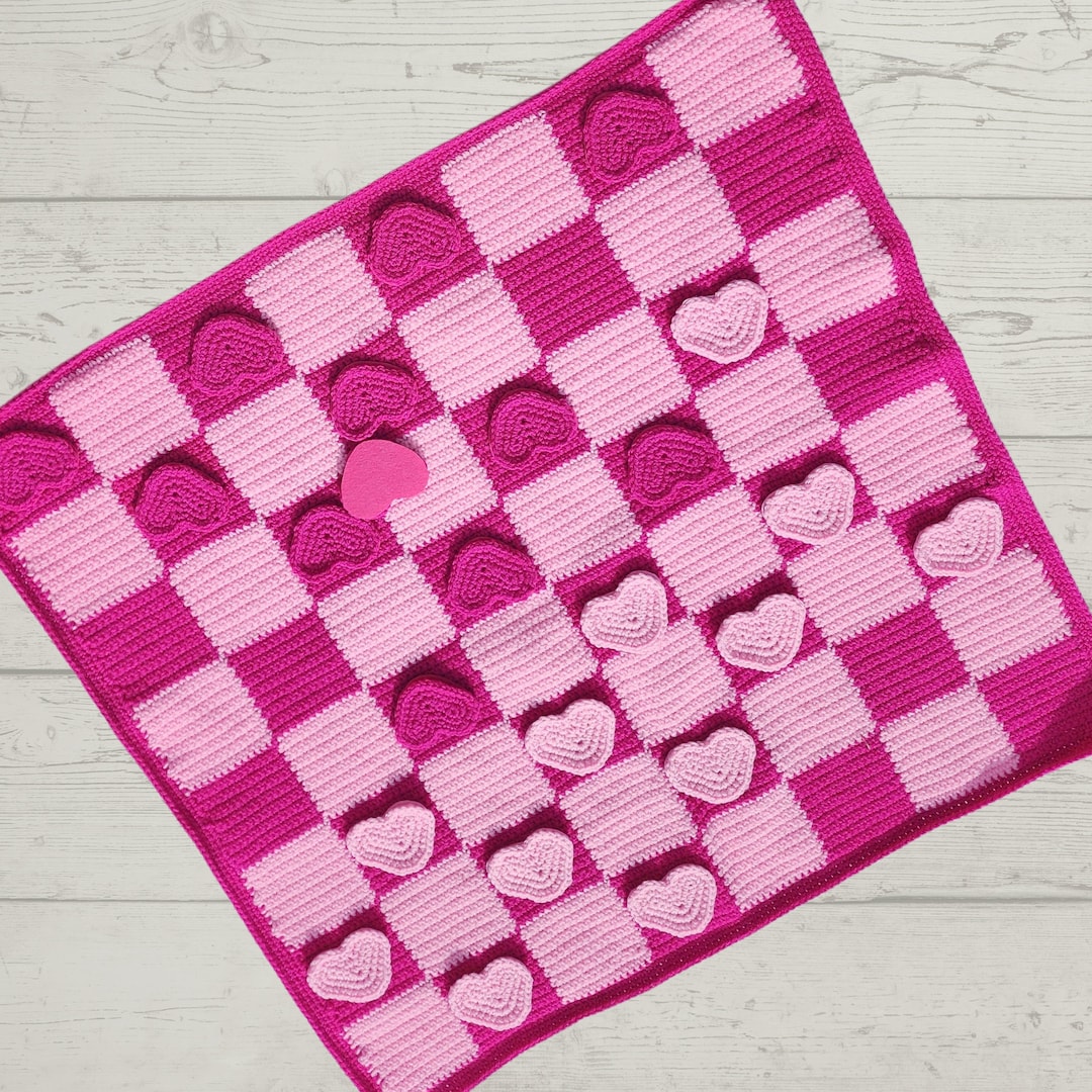 Heart Checkerboard Crochet Pattern - Etsy