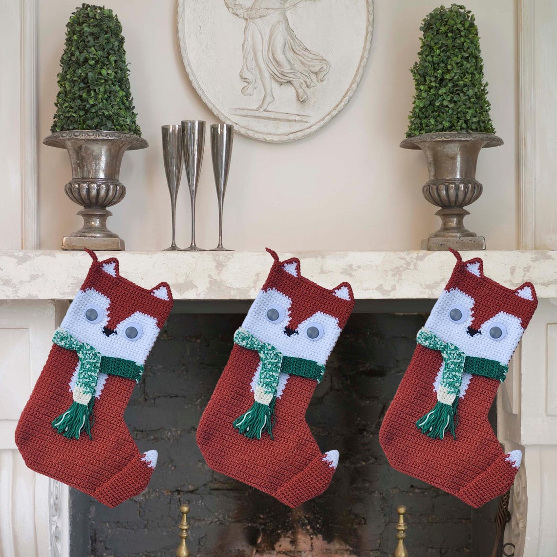 Fox Christmas Stocking Crochet Pattern - Etsy