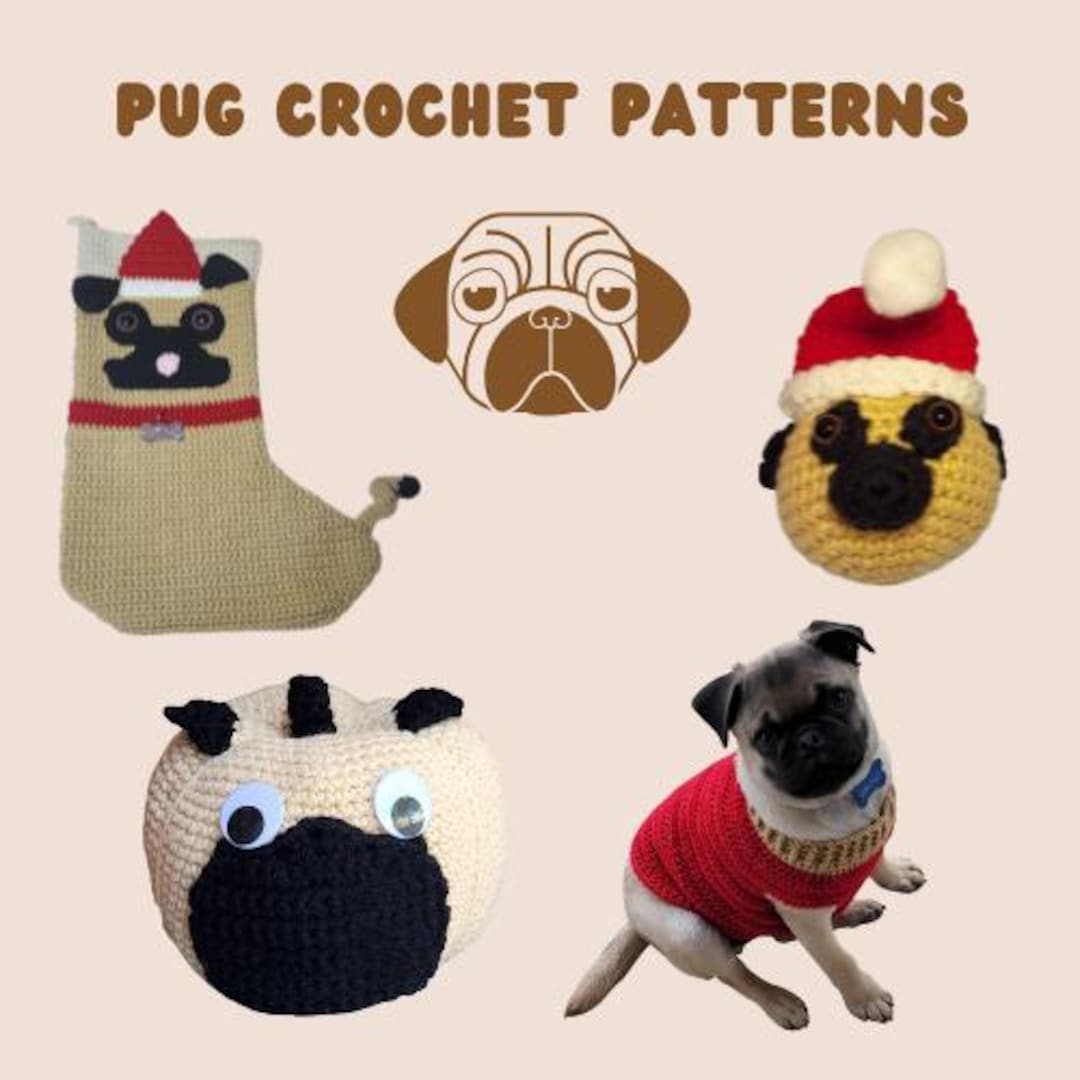 Pug Crochet Pattern Bundle – Adorable Amigurumi Pugs! - Etsy