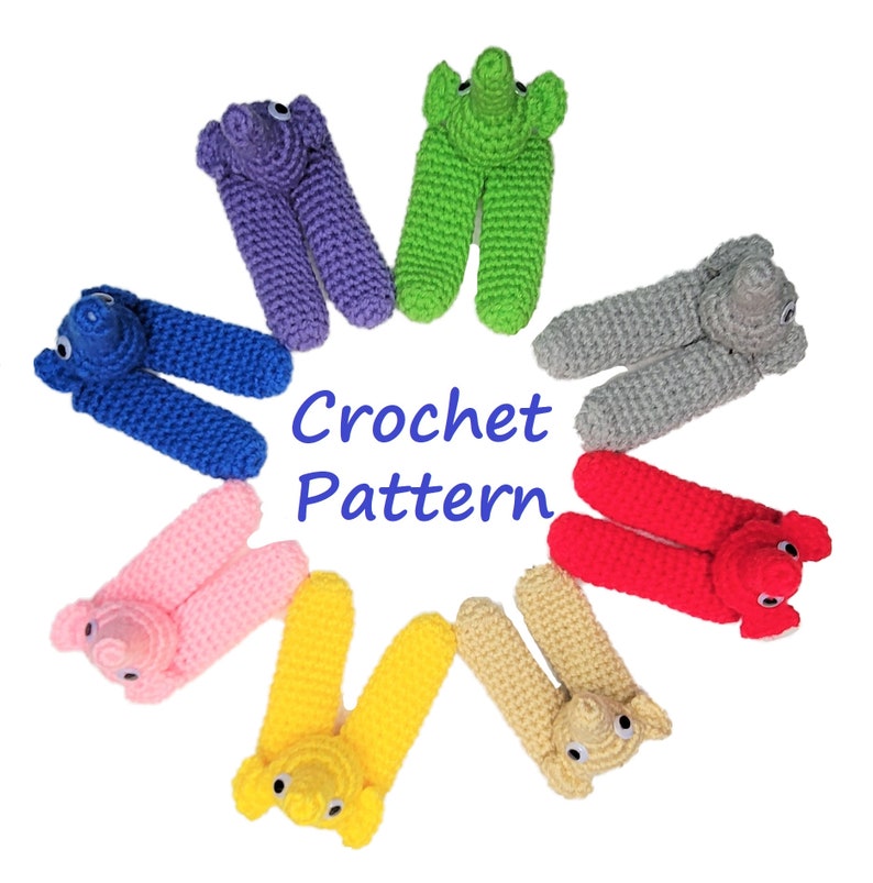 Elephant Puppet Crochet Pattern Bundle Hand Puppet & Finger | Etsy