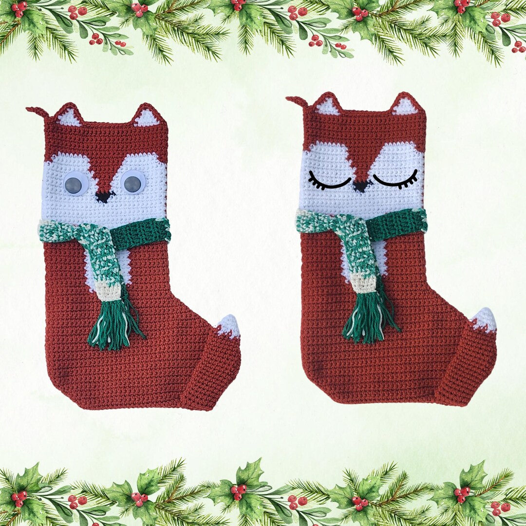 Fox Christmas Stocking Crochet Pattern - Etsy