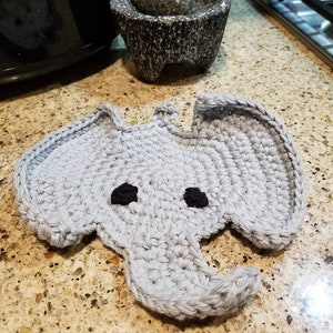 Elephant Crochet Pattern: Potholder & Panhandler Set (PDF Download) - Etsy