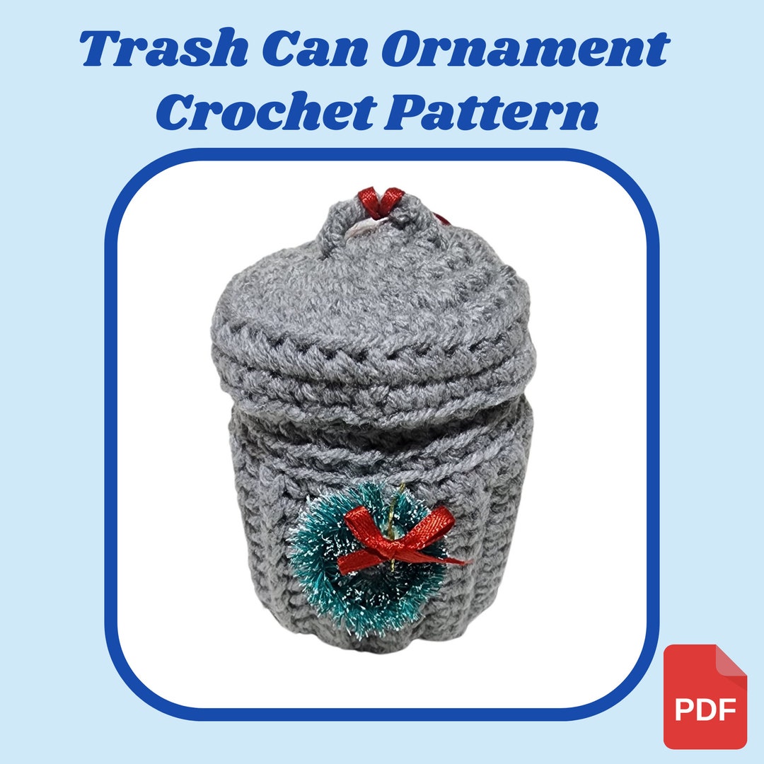 Christmas Crochet Pattern Trash Can Christmas Ornament - Etsy