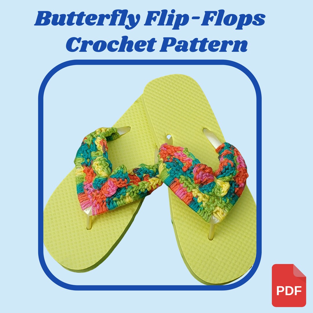 Butterfly Flip Flops Crochet Pattern - Etsy