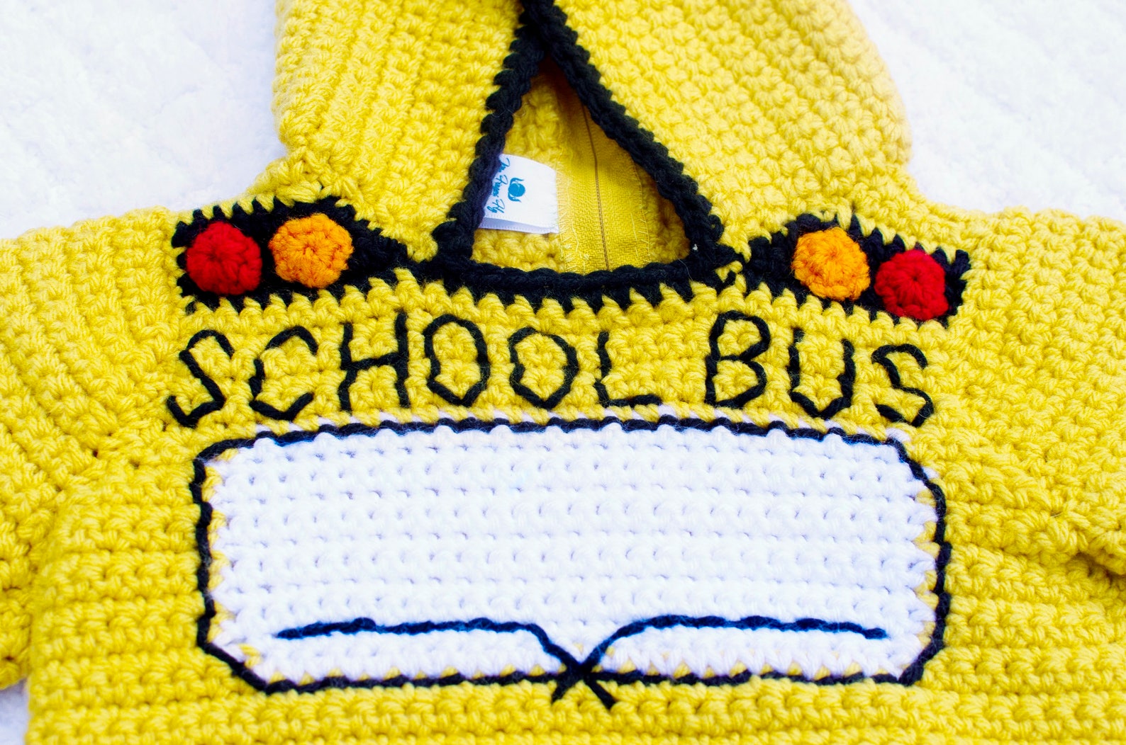 School Bus Toddler Hoodie Crochet Pattern: DIY Back to School Sweater ...
