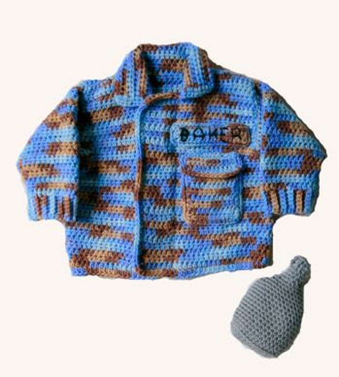 Crochet Baby Sweater Pattern Air Force Uniform Crochet - Etsy