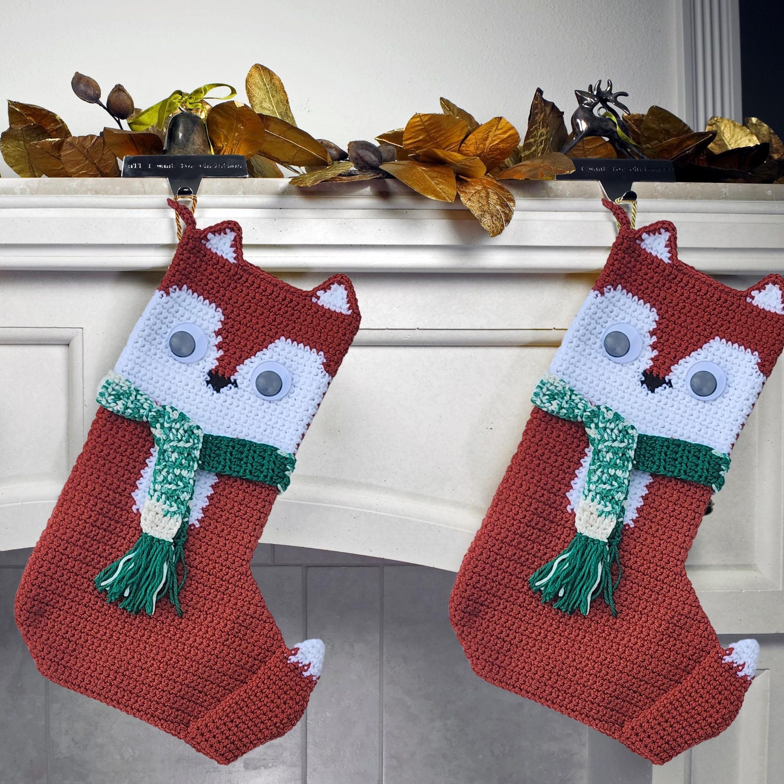 Fox Christmas Stocking Crochet Pattern - Etsy