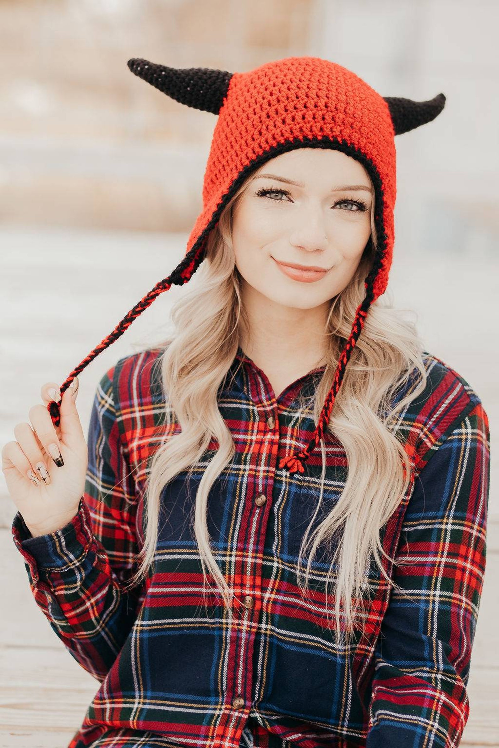 Crochet Pattern Red Devil Hat Horned Hat Crochet Pattern | Etsy