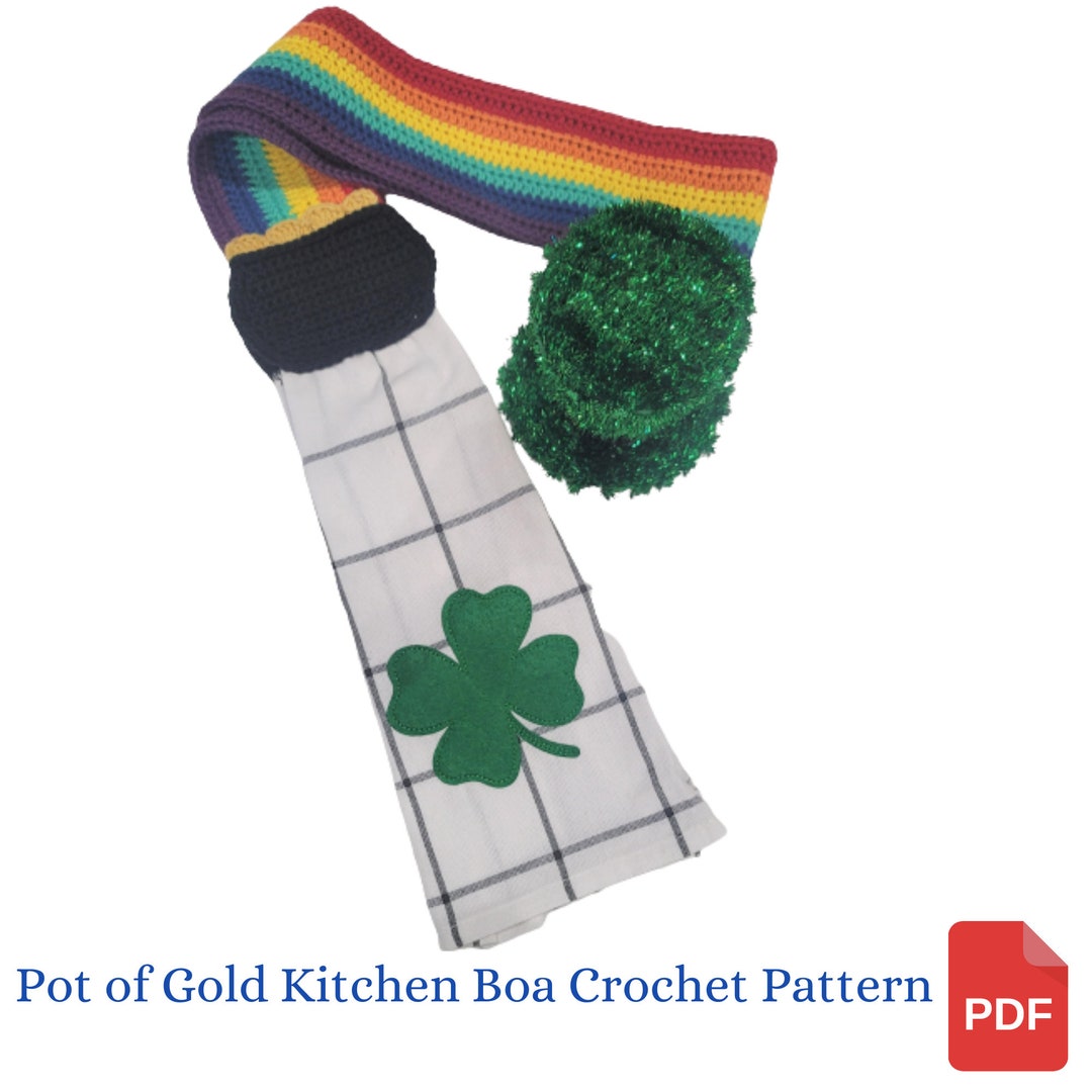 Kitchen Boa Crochet Pattern, Pot of Gold Kitchen Boa Crochet Pattern ...