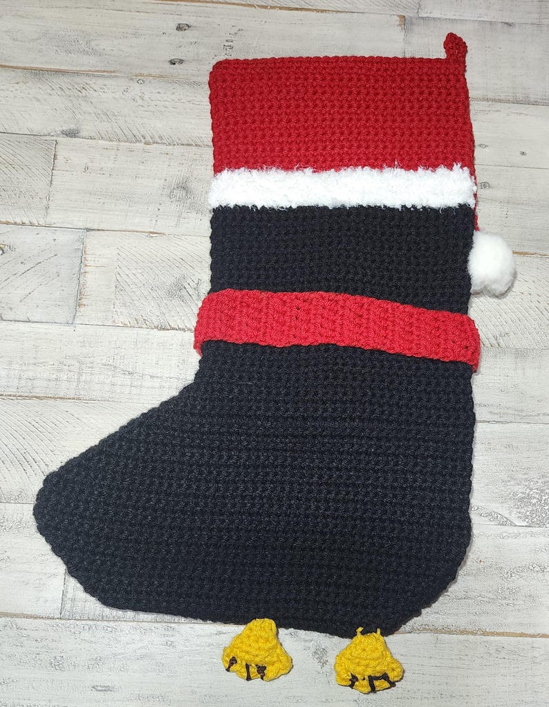 Penguin Christmas Stocking Crochet Pattern - Etsy
