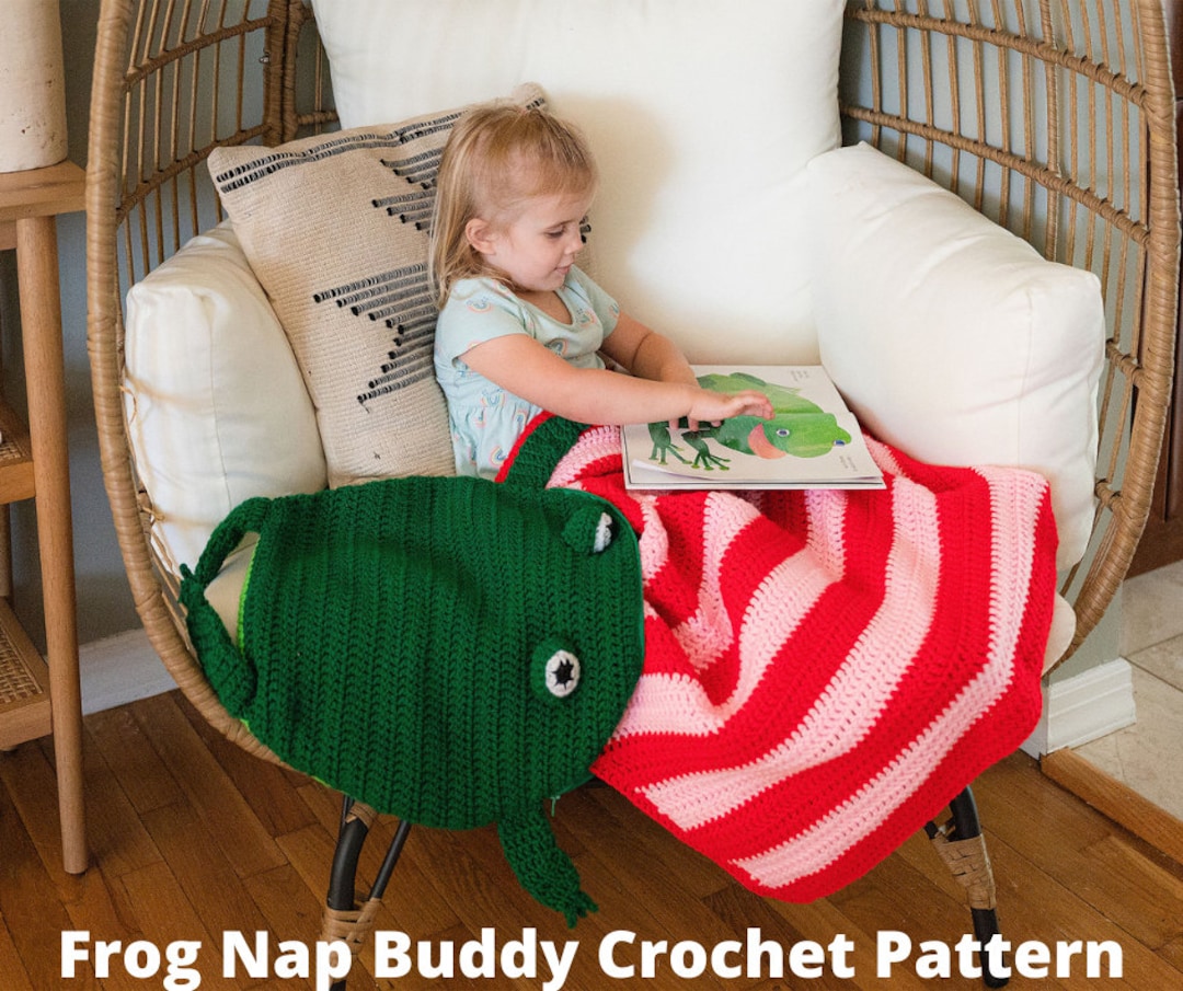 Frog Nap Buddy Crochet Pattern - Cute Plush Animal Toy DIY Amigurumi ...