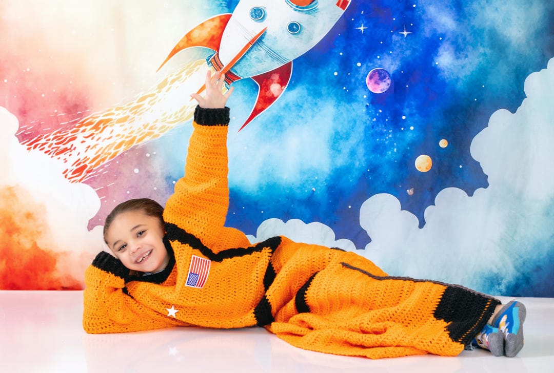 Crochet Pattern Blanket Astronaut, Digital Download, Easy Modern ...