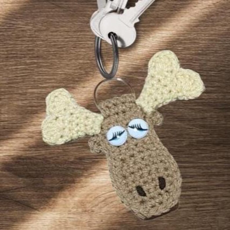 Crochet Pattern, Moose Keychain, Men's Gift, Dad Gift - Etsy