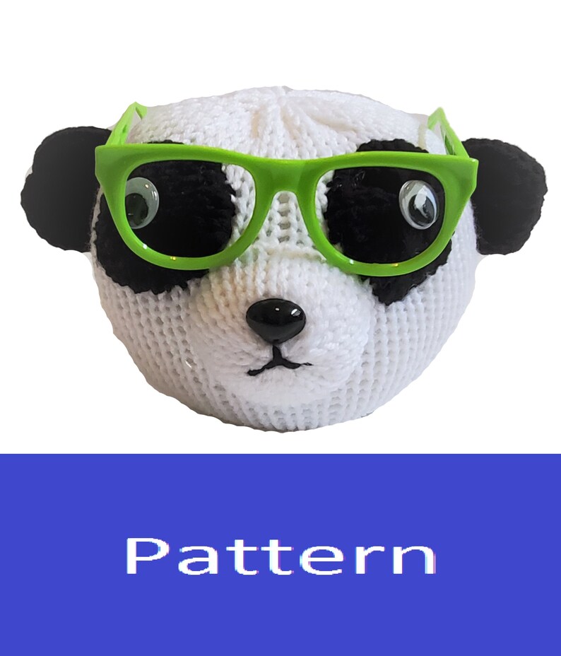 Addi Knitting Machine Pattern Panda Bear Eyeglass Holder Addi | Etsy