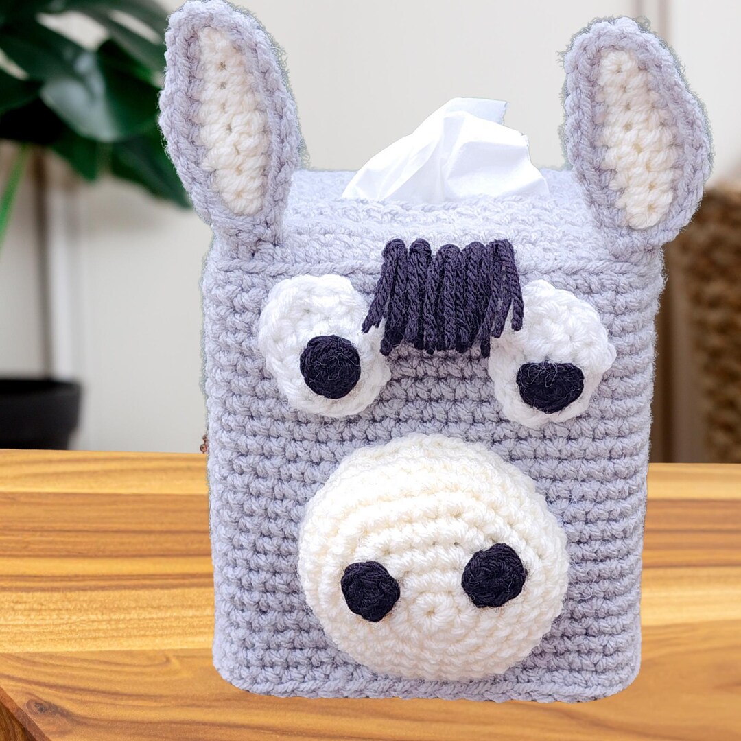 Donkey Tissue Box Cover Crochet Pattern – Amigurumi Home Decor PDF - Etsy