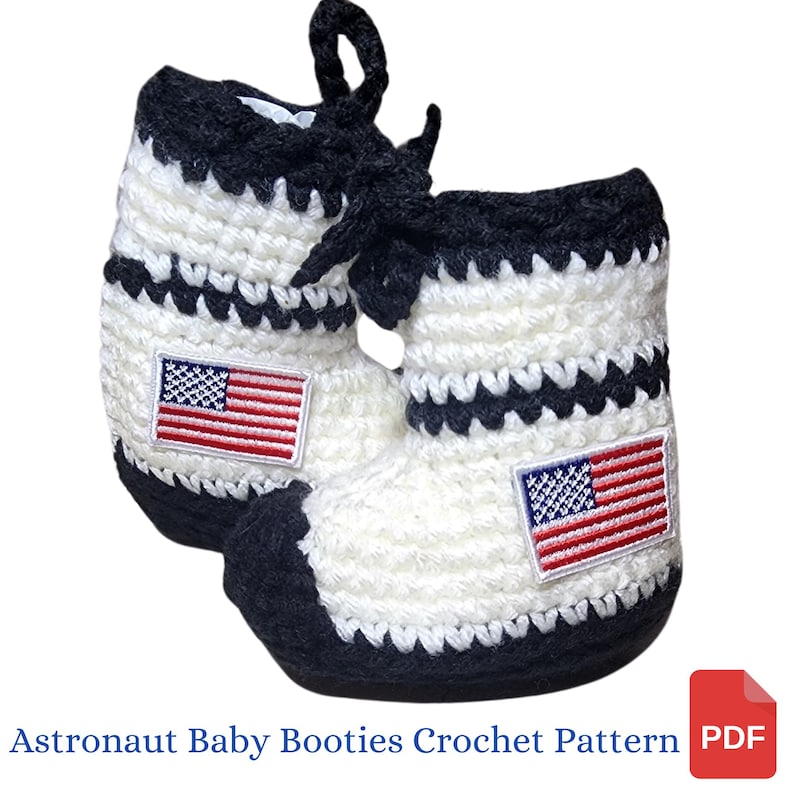Astronaut Baby Booties Crochet Pattern, Space Baby Shoes, Instant ...