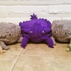 Crochet Pattern, Horny Toad Plush Toy, Texas Horned Lizard Crochet ...