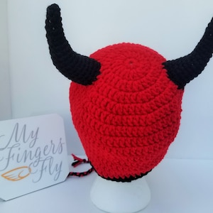 Red Devil Hat Crochet Pattern - Etsy