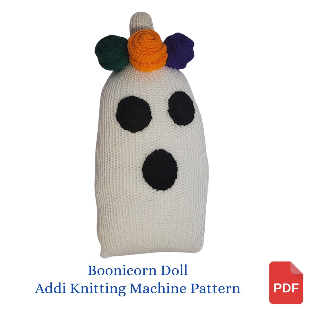 Addi Knitting Machine Pattern, Boonicorn Doll Pattern, Halloween Doll ...