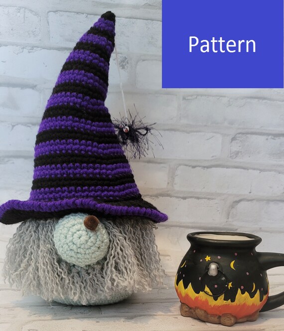 Halloween Crochet Pattern Witch Gnome Crochet Pattern | Etsy