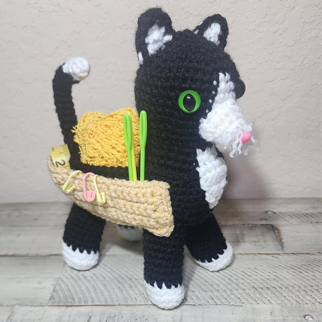 Kitty Caddy Crochet Organizer – Handmade Cat-themed Storage - Etsy