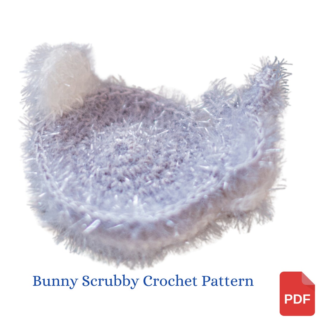 Easter Crochet Pattern, Bunny Dish Scrubby Crochet Pattern, Rabbit Dish ...
