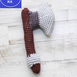 Crochet Kit for Battle Axe Baby Rattle, Learn to Crochet an Axe Baby ...