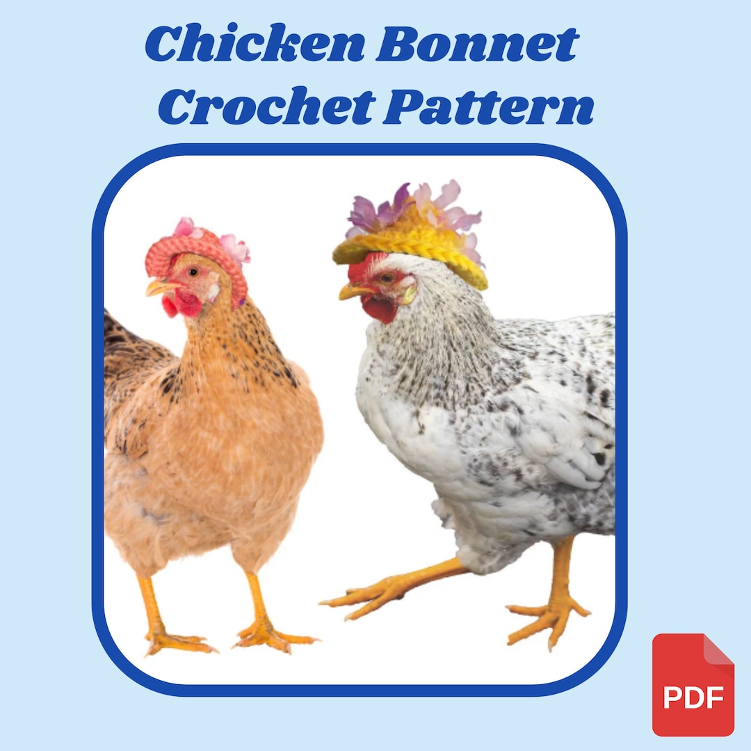 Crochet Pattern Chicken Bonnet Crochet for Pets - Etsy