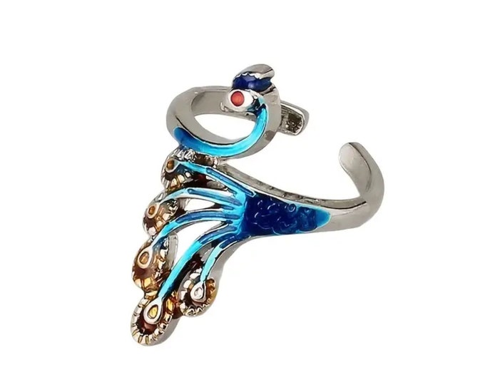 Adjustable Phoenix Ring for Knitting and Crocheting, Fiber Artist Gift ...