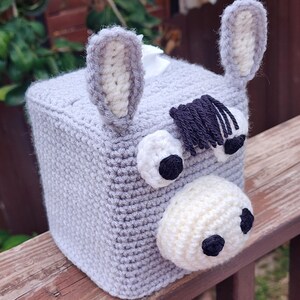 Donkey Tissue Box Cover Crochet Pattern – Amigurumi Home Decor PDF - Etsy