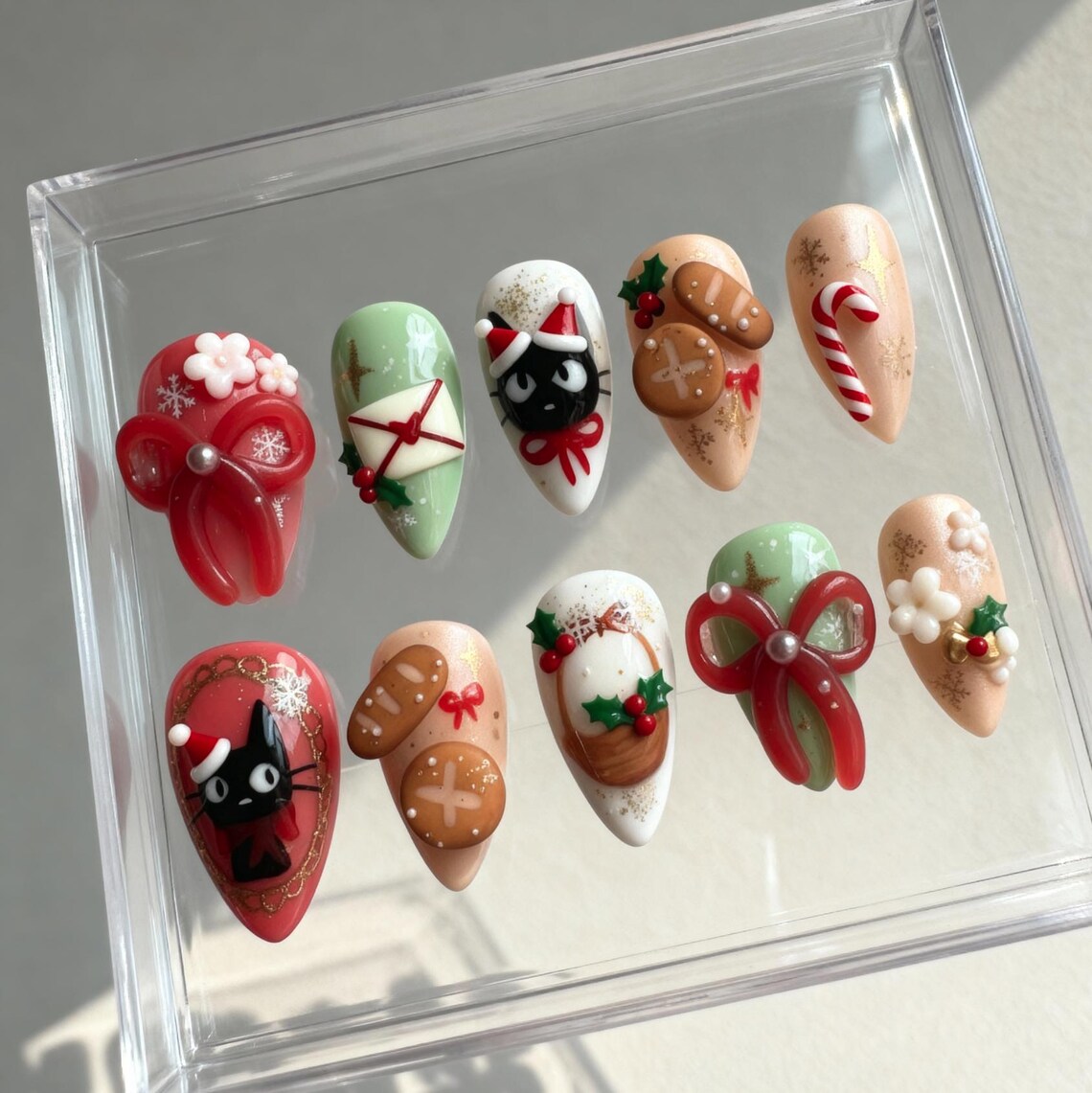 Kiki’s Delivery Service Christmas Nails | Jiji Holiday Press on Nails ...