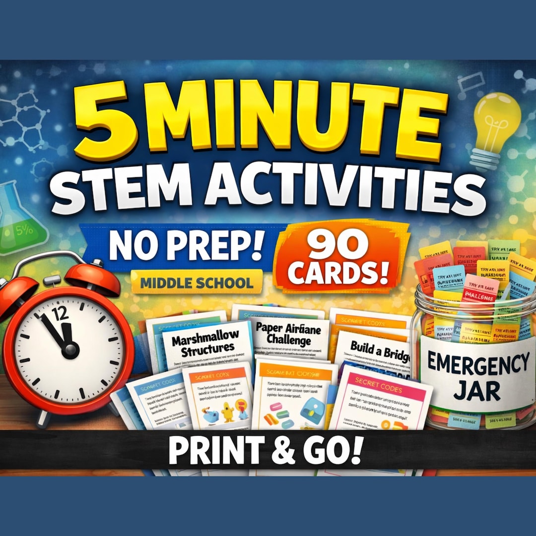 STEM Activities | 5 Minute No Prep Classroom Activities | Early ...