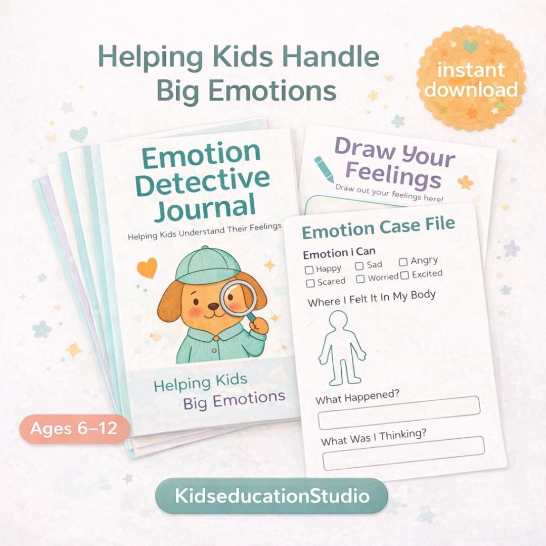 Feelings Journal for Kids | Emotion Detective Journal | SEL Printable 6 ...