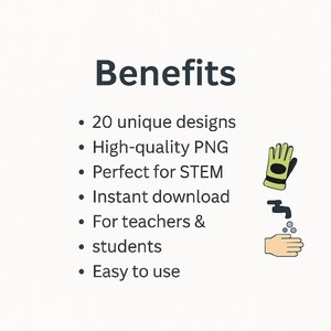 Lab Safety Signs Clipart | Science Icons | Experiment Rules Graphics ...
